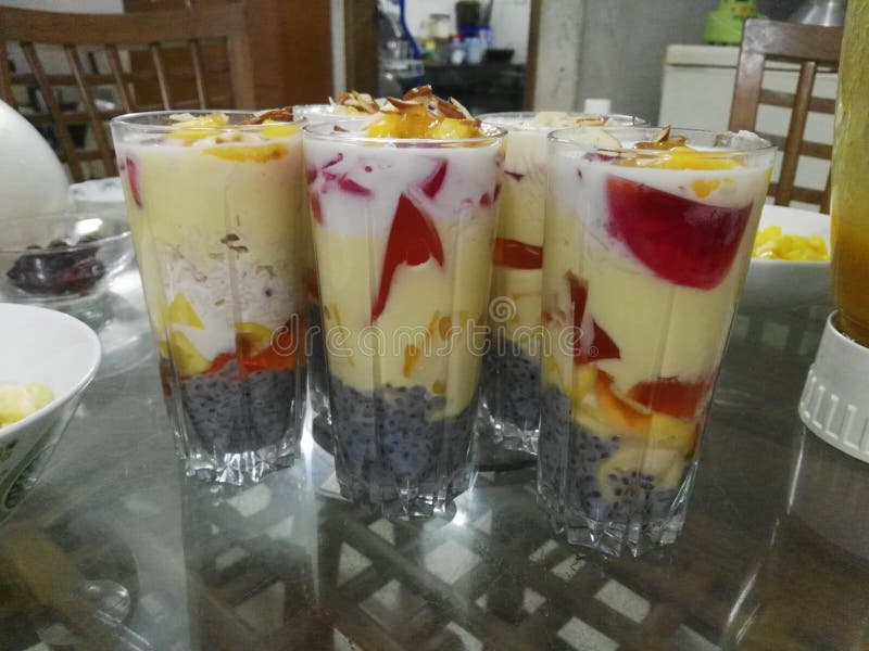 Faluda home made stock photo. Image of layerfaluda, faluda - 154209826