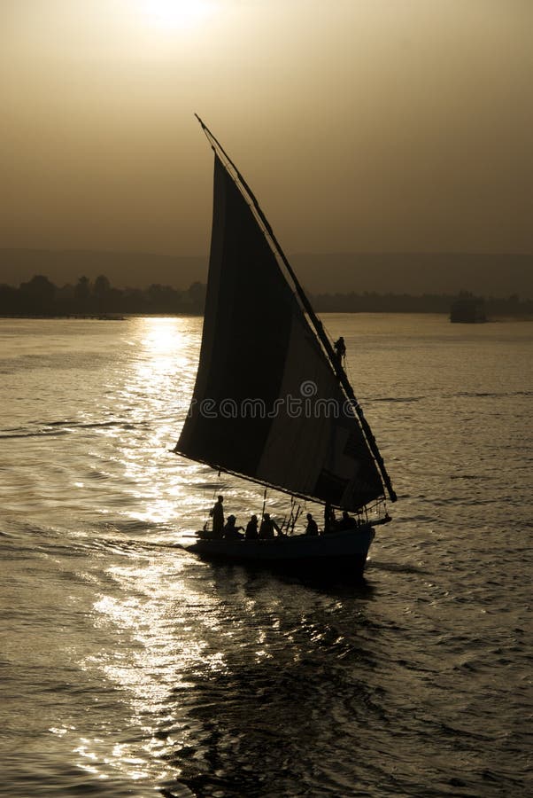 Faluka on the Nile stock image. Image of boat, africa - 12077567
