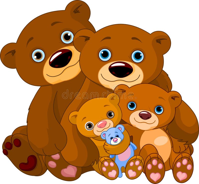 Família do urso ilustração do vetor. Ilustração de pais - 24904165
