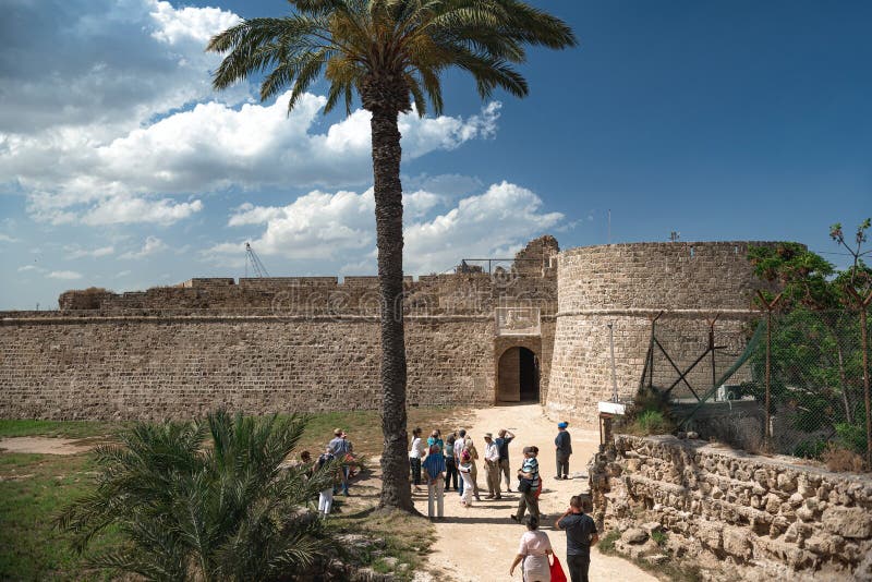 Famagusta, Cyprus - May 6, 2019: Walls and Circular Tower of Othello ...