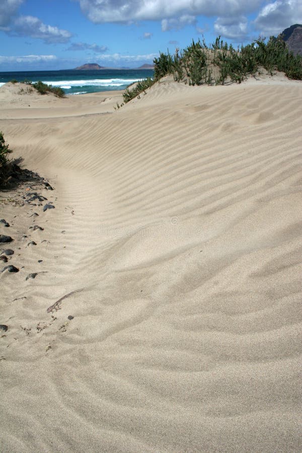 Famara beach, Lanzarote stock photo. Image of surf, sand - 8986660