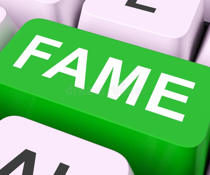 Fame Keys Mean Renowned or Popular Stock Image - Image of popularity ...