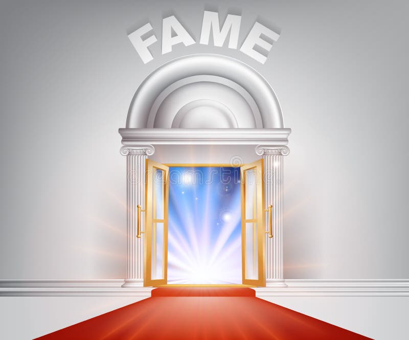 Fame red Carpet Door stock vector. Illustration of fame - 42903046