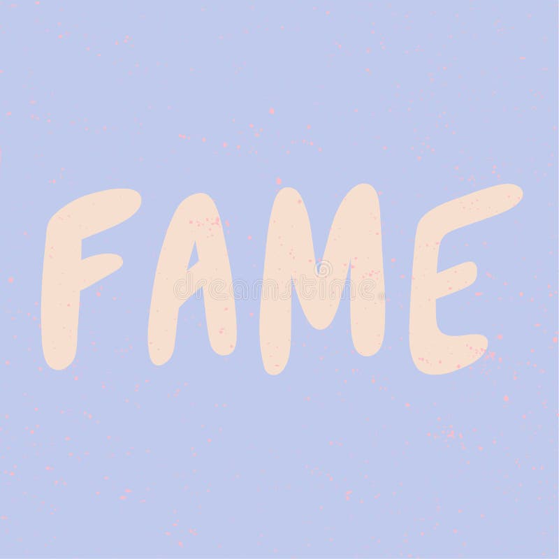 Fame. Sticker for Social Media Content. Vector Hand Drawn Illustration ...