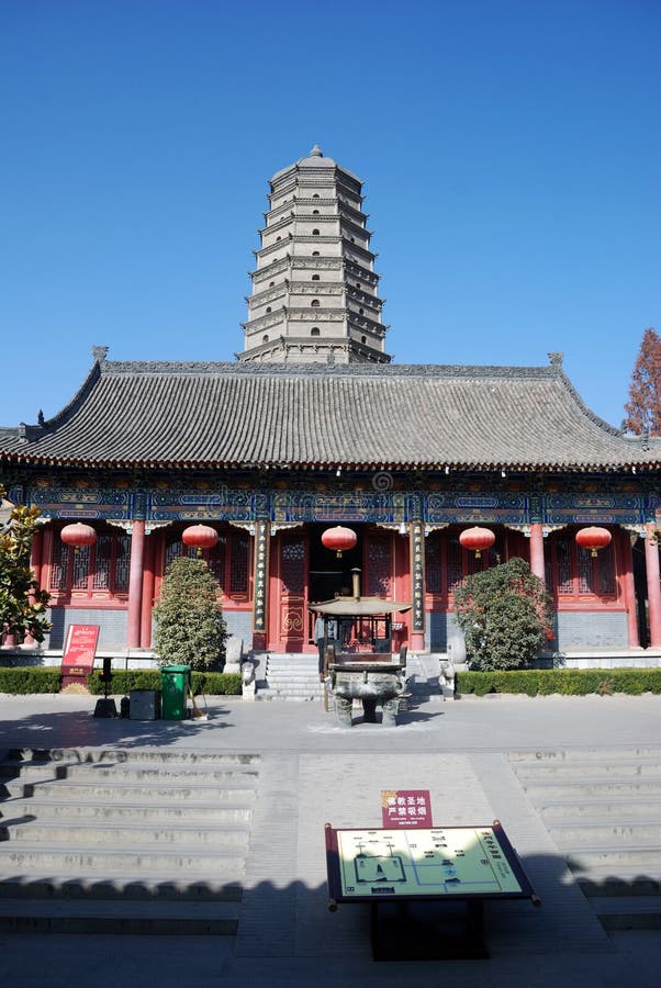 Famen Temple Pagoda in Xian Editorial Photography - Image of door ...