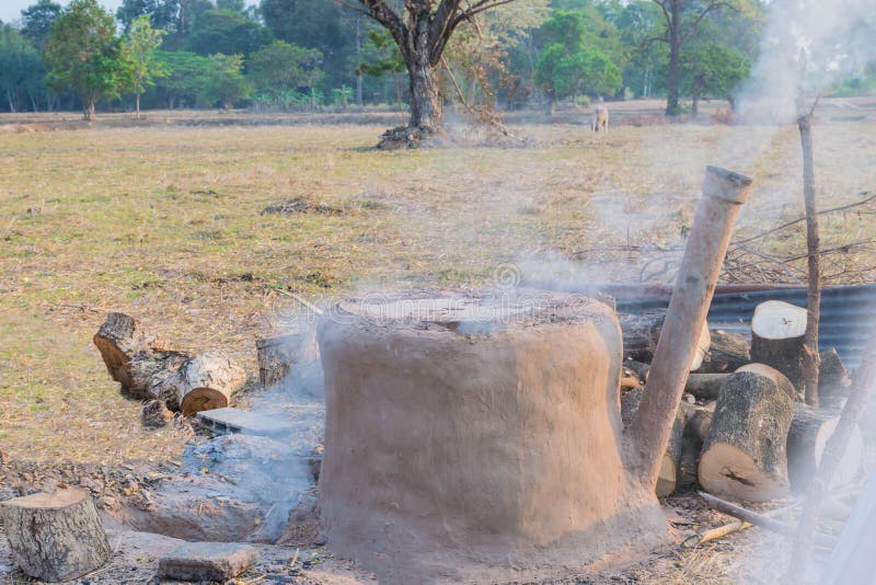 The Famer Practise How To Burn Charcoal,ancient Method To Made Char in ...