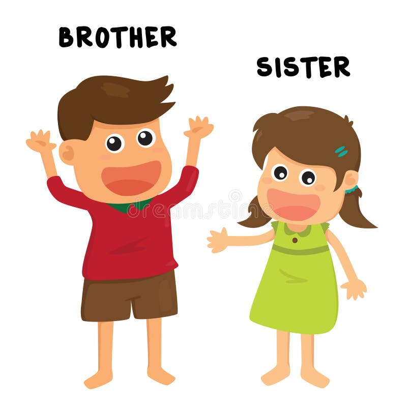 Familia De La Hermana De Brother Stock de ilustración - Ilustración de ...