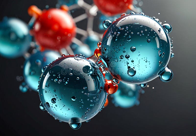 The Familiar Molecular Structure of Water (H?O) is Depicted Using a ...