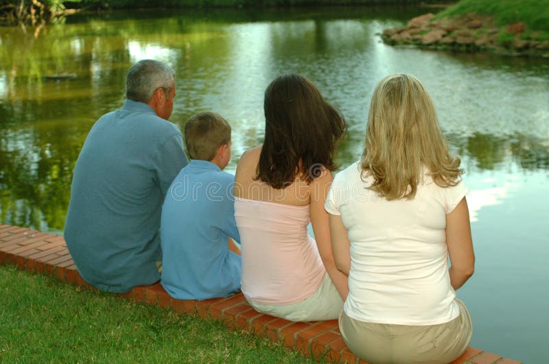 Families - Four Sitting stock image. Image of mother, group - 109859