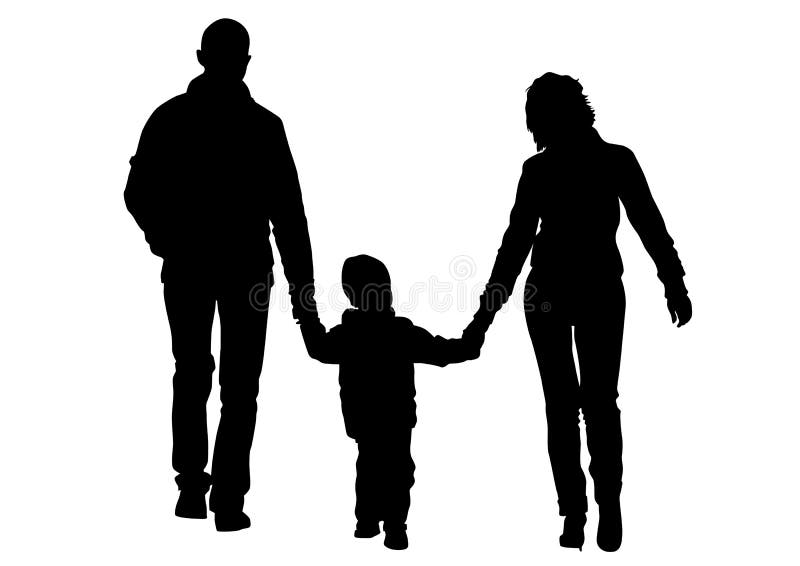 Families with a one child stock vector. Illustration of family - 11108482