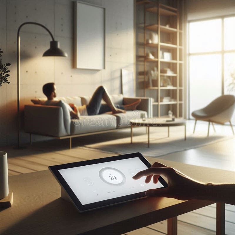 Families Who are Adjusting Lighting and Temperature with Personal ...