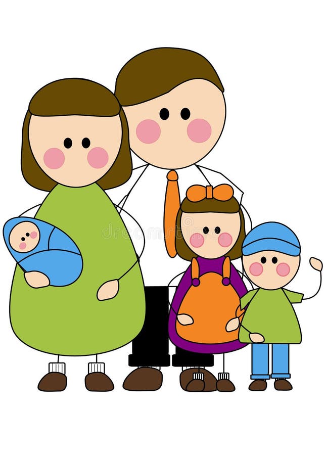 Family Five Drawing Stock Illustrations – 603 Family Five Drawing Stock ...