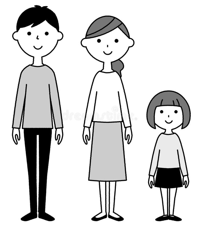 Daughters Family Three Stock Illustrations – 130 Daughters Family Three ...