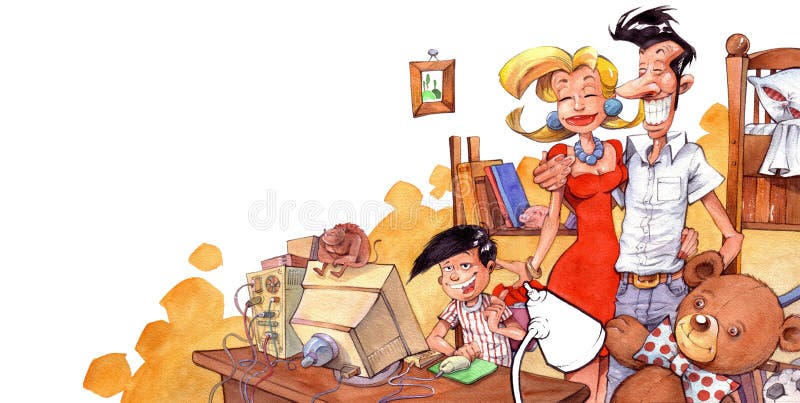 Family Computer Stock Illustrations – 27,464 Family Computer Stock ...