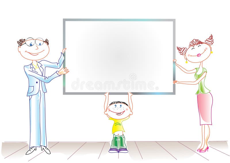 Family in the moon stock illustration. Illustration of family - 3969646