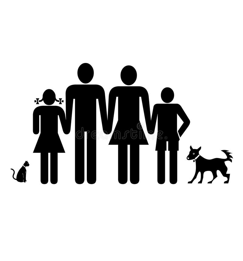 Family Icons Pets Stock Illustrations – 544 Family Icons Pets Stock ...