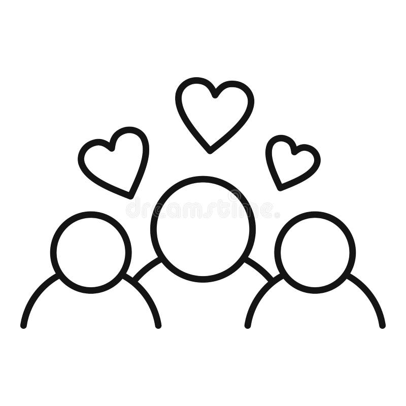 Family Affection Icon, Outline Style Stock Vector - Illustration of ...