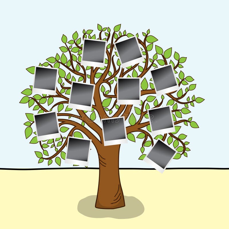 Family Album. Tree with Frames for Your Photos. Stock Vector ...