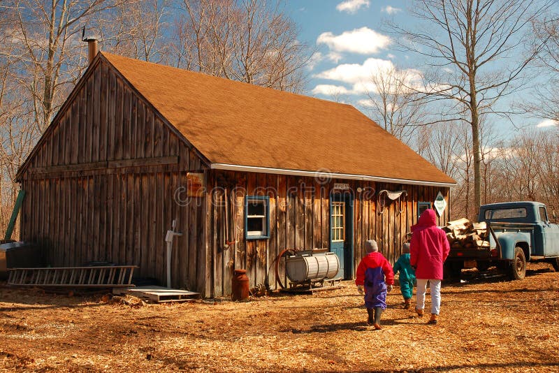 A Rustic Sugar Shack for Making Syrup Editorial Photography - Image of ...