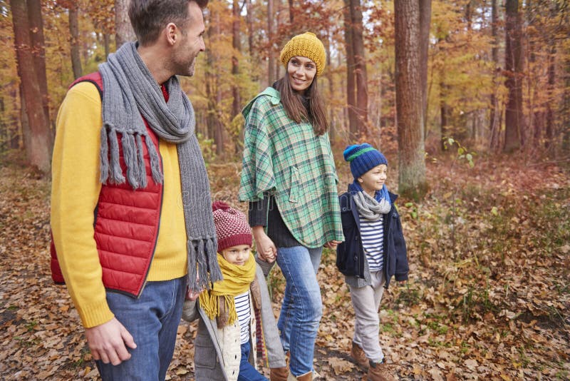 Family during autumn stock image. Image of parenthood - 76277331