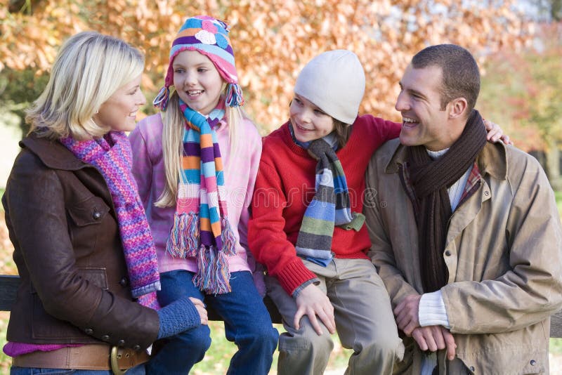 Family on autumn walk stock photo. Image of adult, outdoors - 5306342