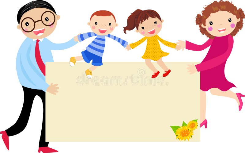 Family and banner stock vector. Illustration of togetherness - 18524590