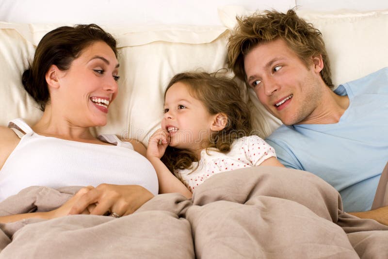 Family in bed stock photo. Image of love, female, lying - 9232400