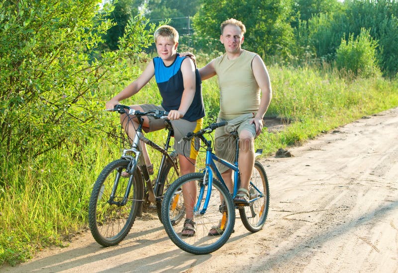 Family bicycle walk stock photo. Image of happy, people - 20956032