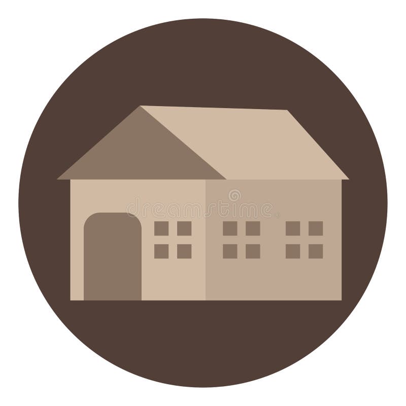 Family big house, icon stock vector. Illustration of architectural ...
