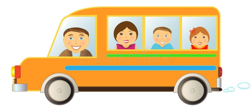 Family in bus stock vector. Illustration of people, symbol - 21878862