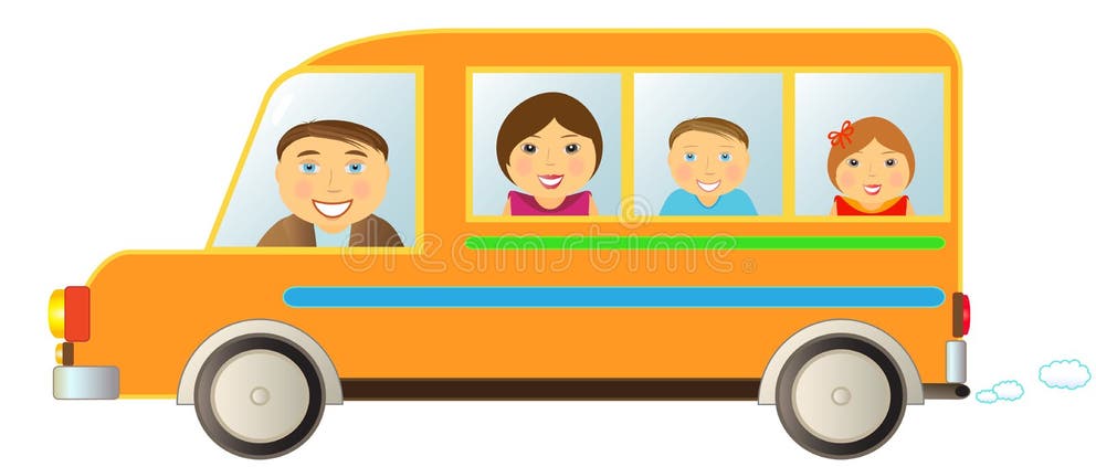 Family in bus stock vector. Illustration of people, symbol - 21878862