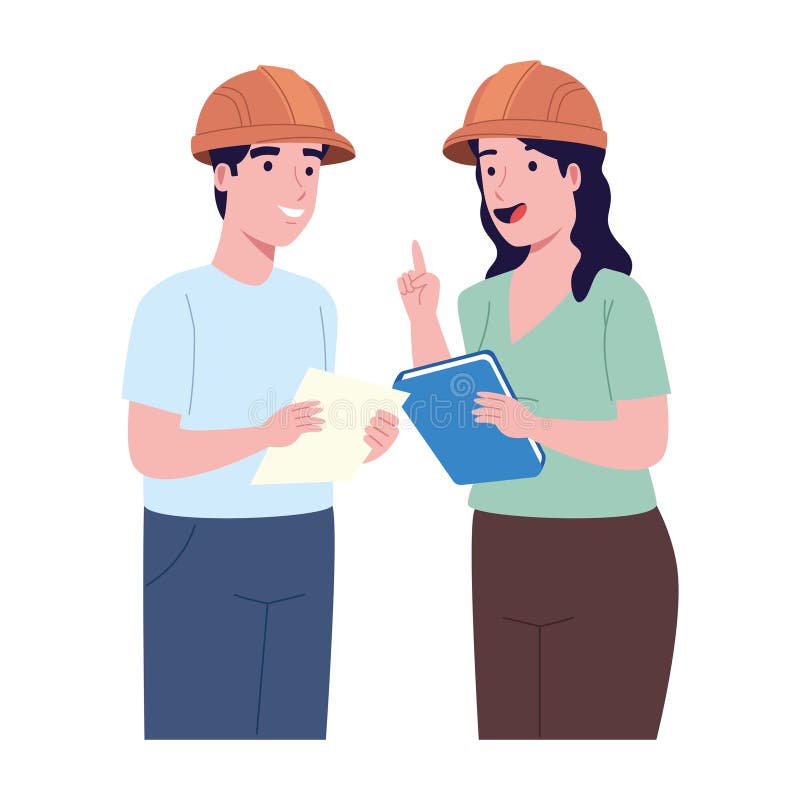 Family Business Construction Owners Planning Stock Illustration ...