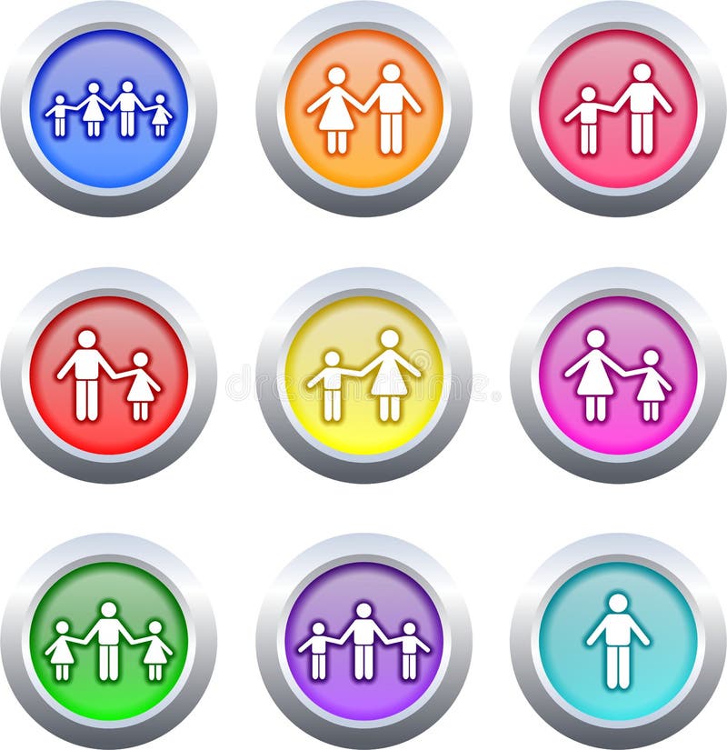 Family shapes stock illustration. Illustration of families - 5512827