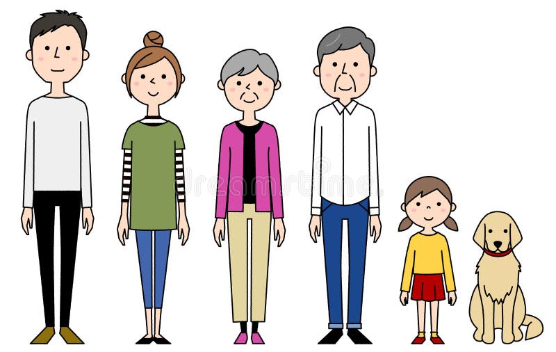 Nice Three Generation Family Stock Vector - Illustration of generation ...