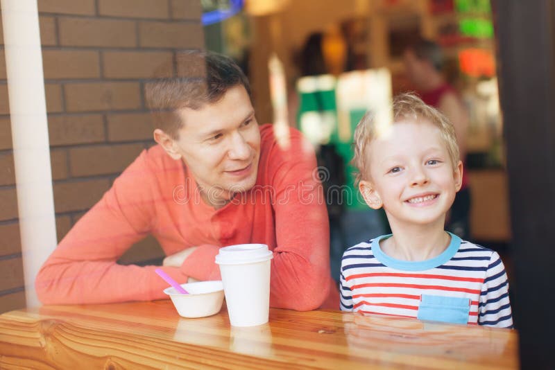 Family in cafe stock photo. Image of outdoor, eating - 42735714