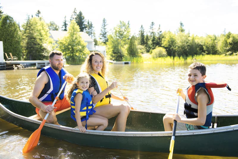 Family canoe river stock image. Image of health, canoe - 1052679