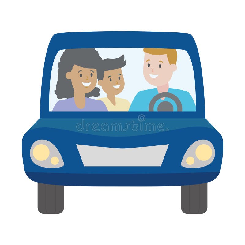 Family in the car stock vector. Illustration of driver - 144759894