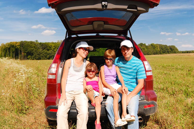 Family Car Trip on Summer Vacation Stock Image - Image of parenthood ...