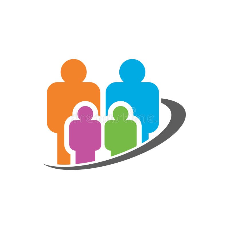 Human Figure Family Care Icon Vector Logo Template Stock Vector ...