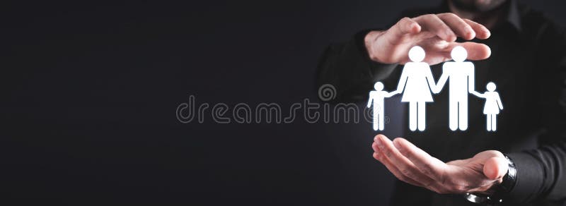Family Care and Protection Insurance Concept Stock Image - Image of ...