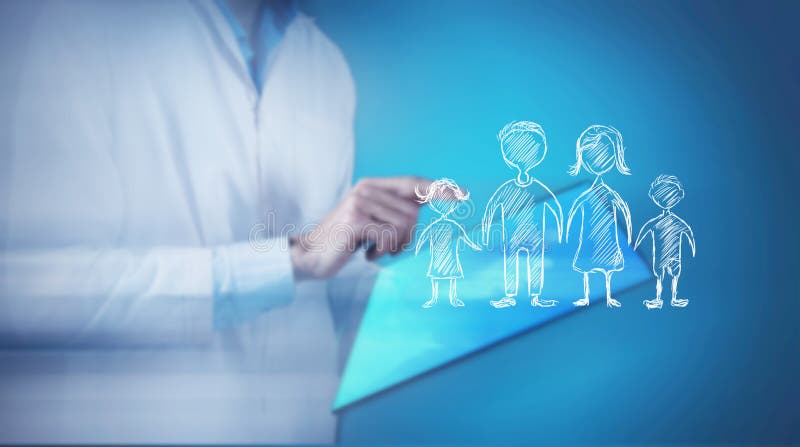 Family Care and Protection Insurance Concept Stock Illustration ...