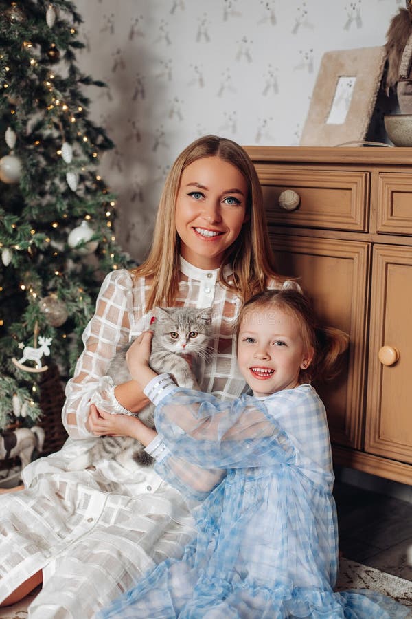 Family Celebrating Christmas. Sharing Christmas Presents Stock Image ...
