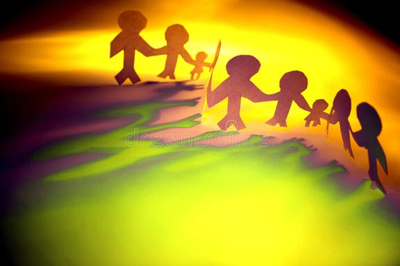 Family chain stock image. Image of colorful, cooperating - 3587121