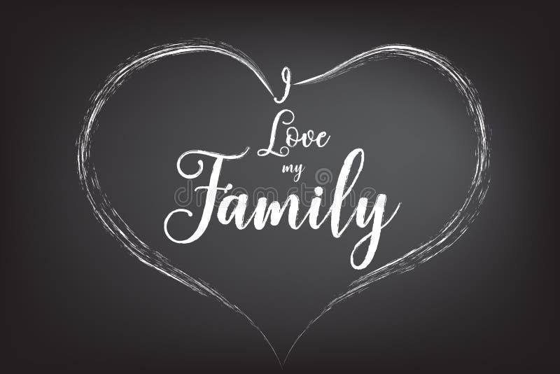 Family Chalk Written on Blackboard Vector Image Stock Vector ...