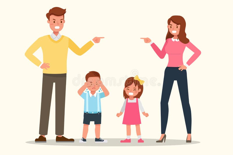 Family Character Vector Design. Presentation in Various Action with ...