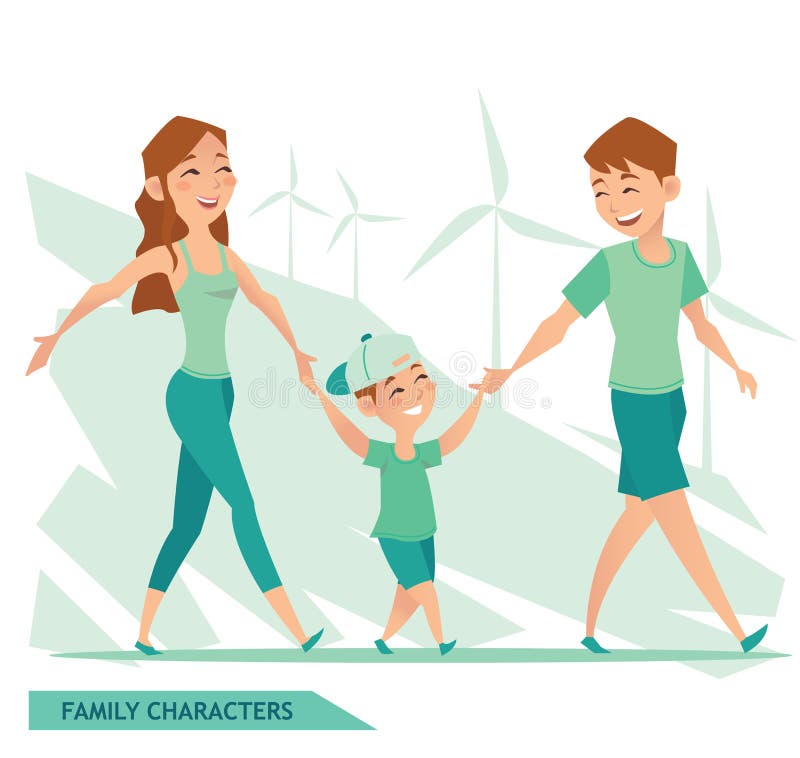 FAMILY CHARACTERS Vector Design Eps 10 Stock Vector - Illustration of ...