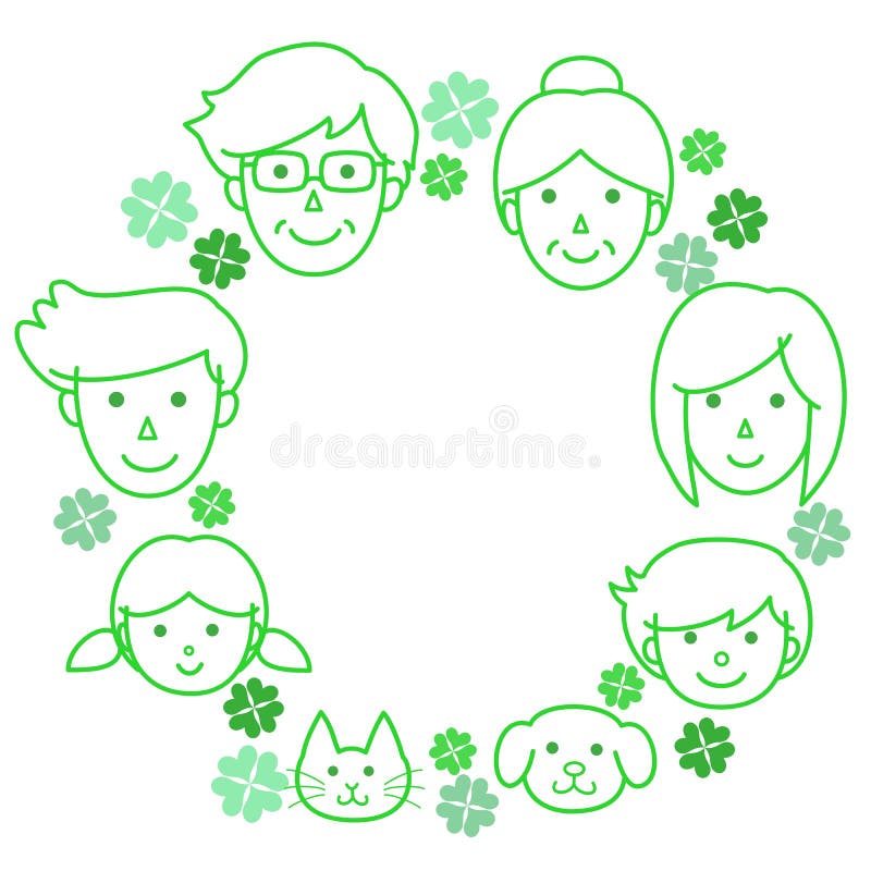 Family circle stock vector. Illustration of friendly - 48269742