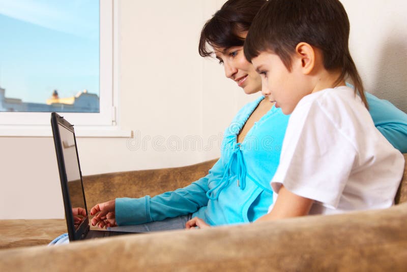 Family computer stock photo. Image of male, home, human - 13184496