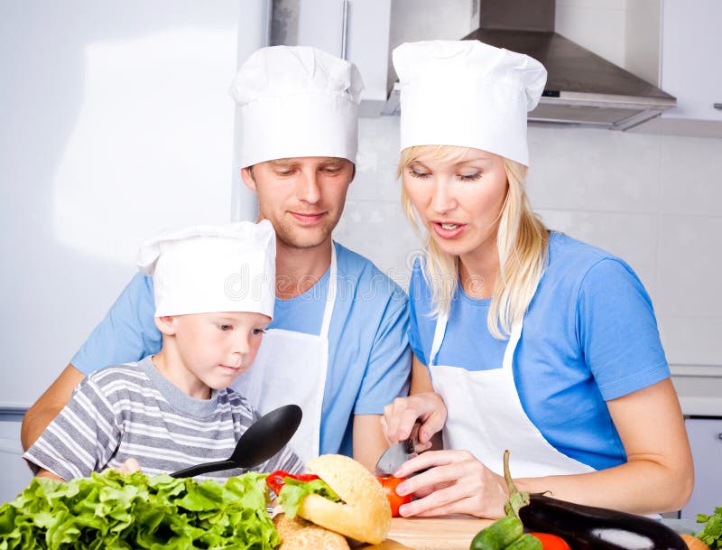 Mom Teaches Daughter To Cook Stock Image - Image of caucasian, drink ...
