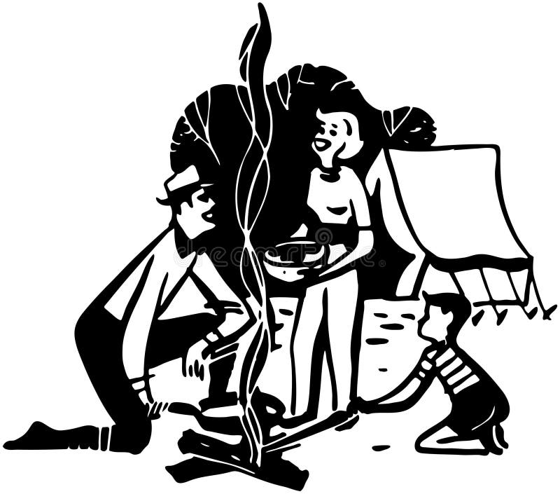 Cooking Camp Concept Banner Header. Stock Vector - Illustration of ...